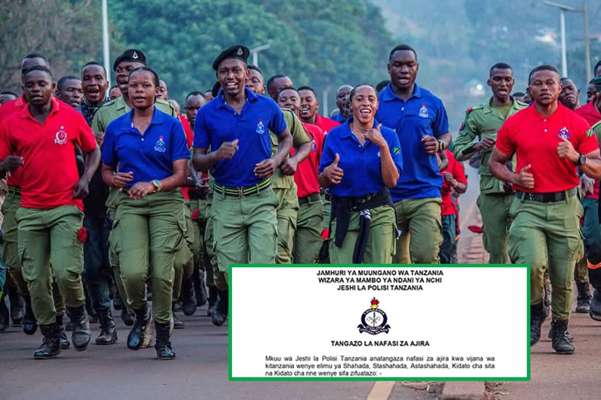 Jeshi la Polisi latangaza ajira kwa vijana wa kitanzania - PMTV