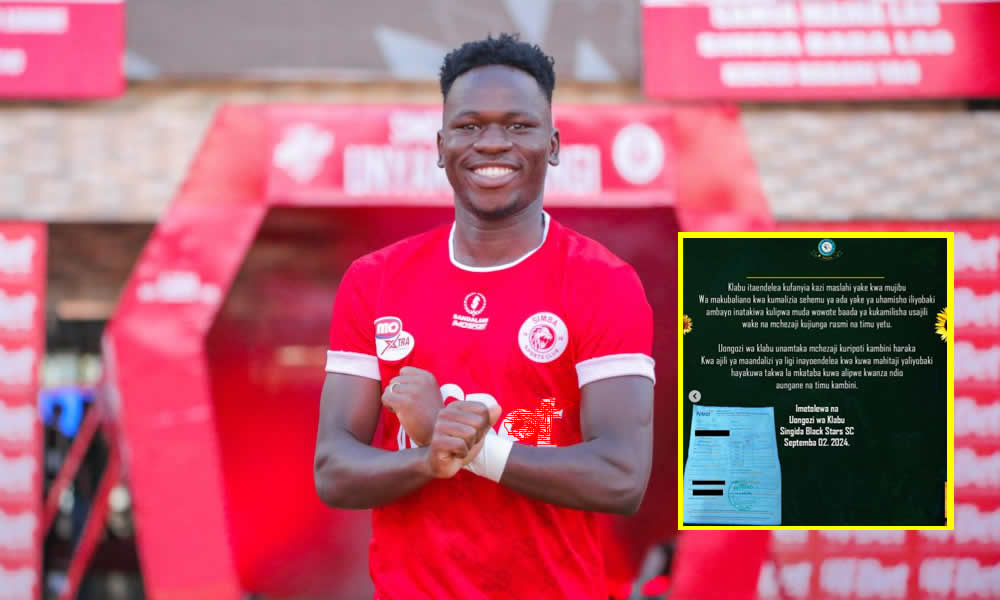 Singida Black Stars watoa risiti ya malipo ya Patrick Mwenda wamuita ...